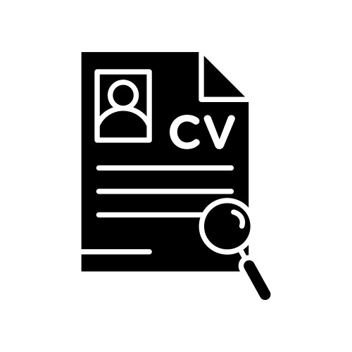 Curriculum vitae sign Royalty Free Vector Image