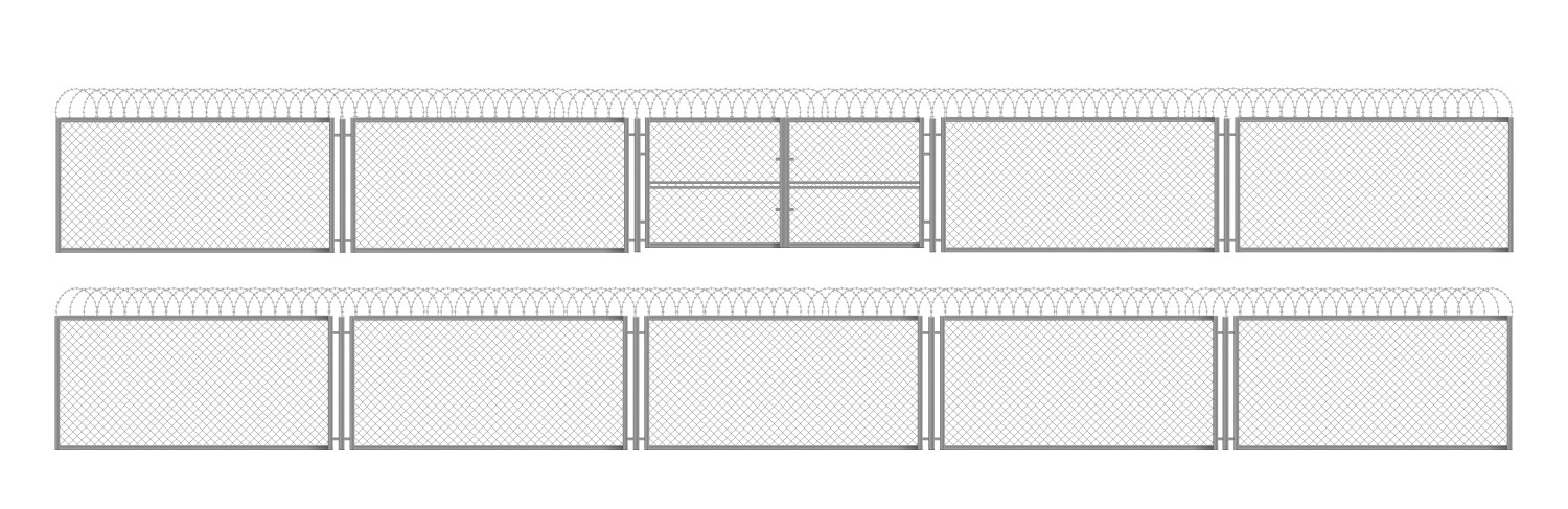 Metal fence mesh pattern of brass wire grid Vector Image
