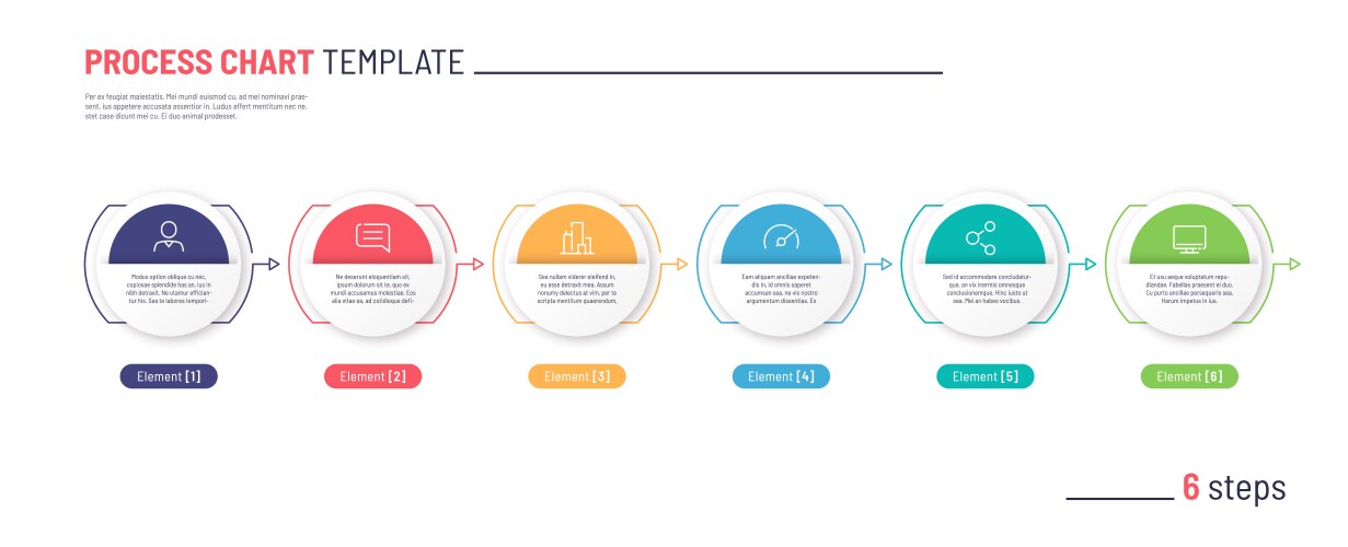 Infographic process chart template three Vector Image