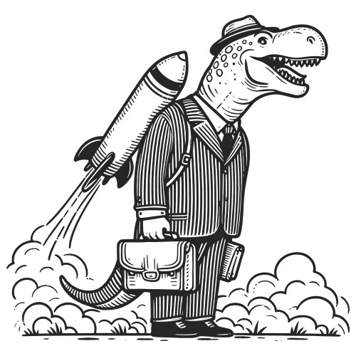 Dinosaur Rocket Vector Images (over 510)