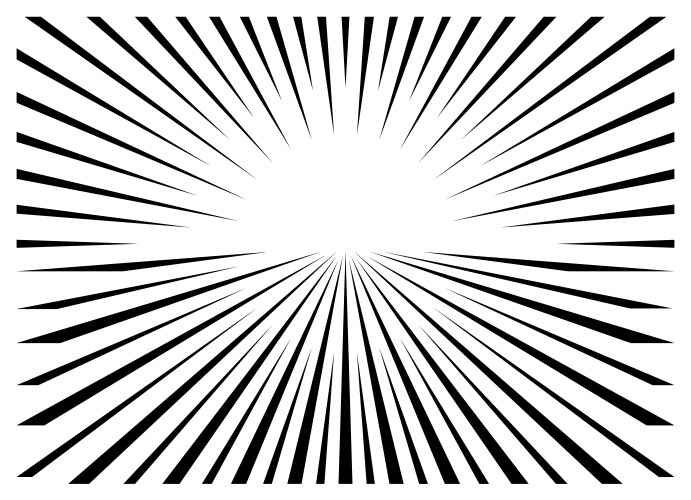 Comic book flash explosion radial lines Royalty Free Vector