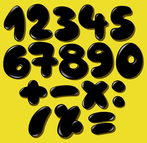 Number blocks Royalty Free Vector Image - VectorStock