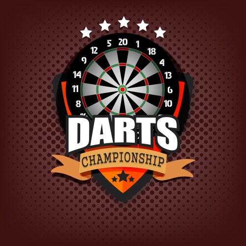 Darts logo template design Royalty Free Vector Image