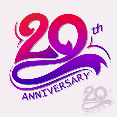 Anniversary design template celebration sign Vector Image
