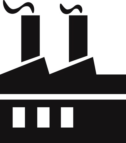 Factory icon building sign Royalty Free Vector Image