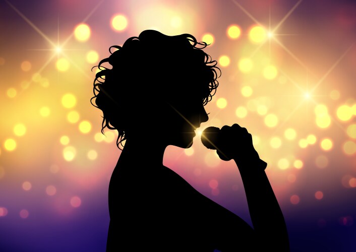 Female singer Royalty Free Vector Image - VectorStock