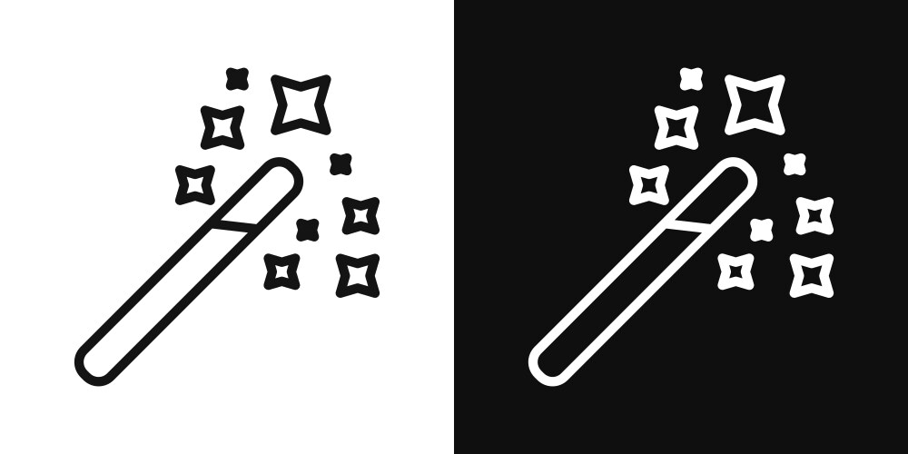 Magic wand icon Royalty Free Vector Image - VectorStock