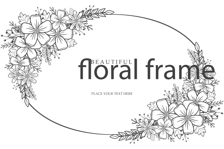 Beautiful outline templates logos with floral Vector Image