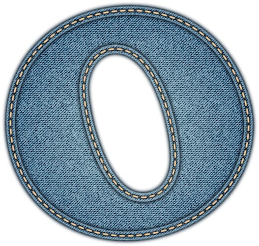 Denim letter jeans alphabet Royalty Free Vector Image