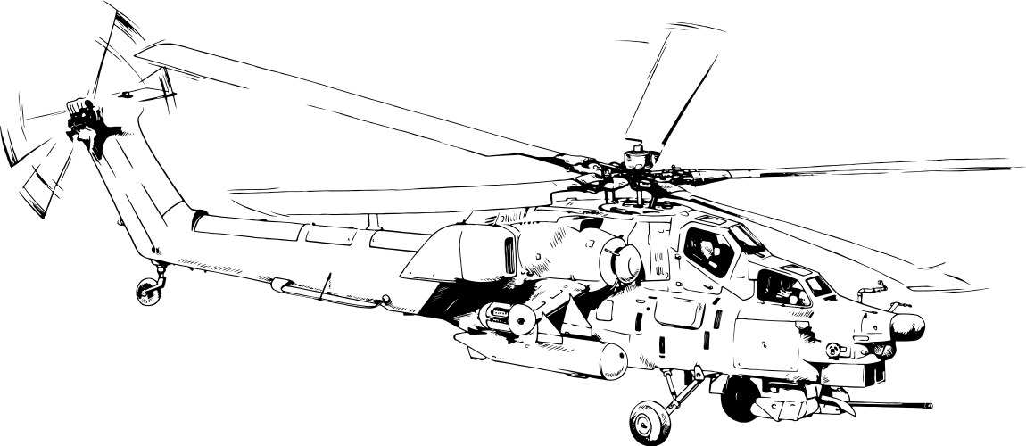 Kaman K-Max Heavy Lift Helicopter Royalty Free Vector Image