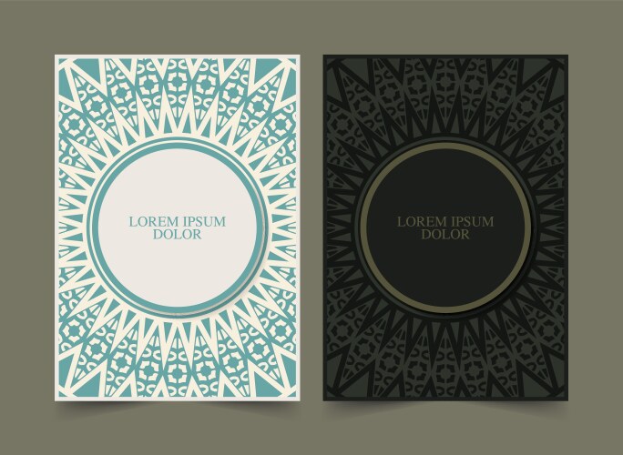 Flat cover border circle pattern Royalty Free Vector Image