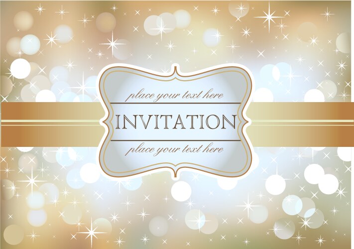 Gold background to the invitation Royalty Free Vector Image