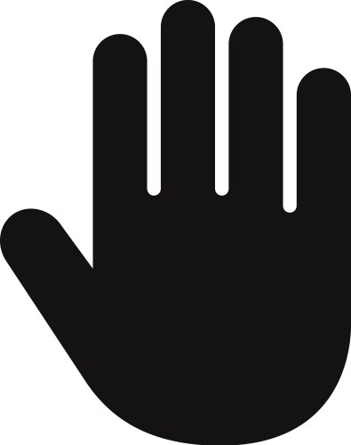 Palm hand icon design template isolated Royalty Free Vector