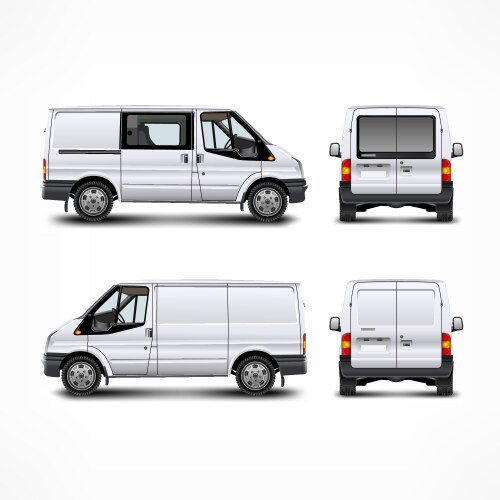Mercedes sprinter passenger van l3h3 rwd 2018 Vector Image
