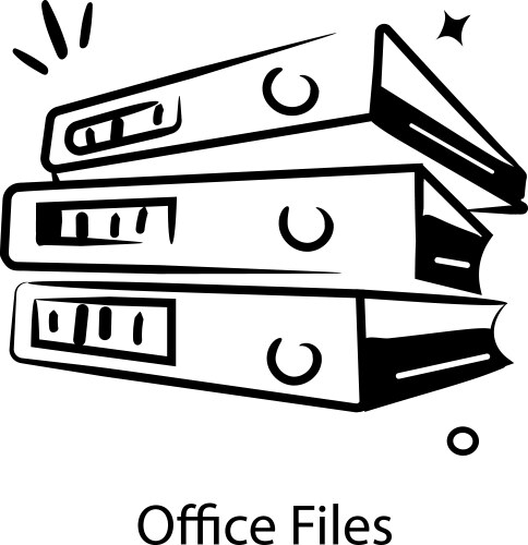 Office files Royalty Free Vector Image - VectorStock