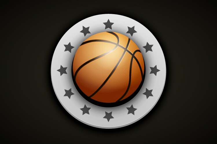 Premium basketball label Royalty Free Vector Image