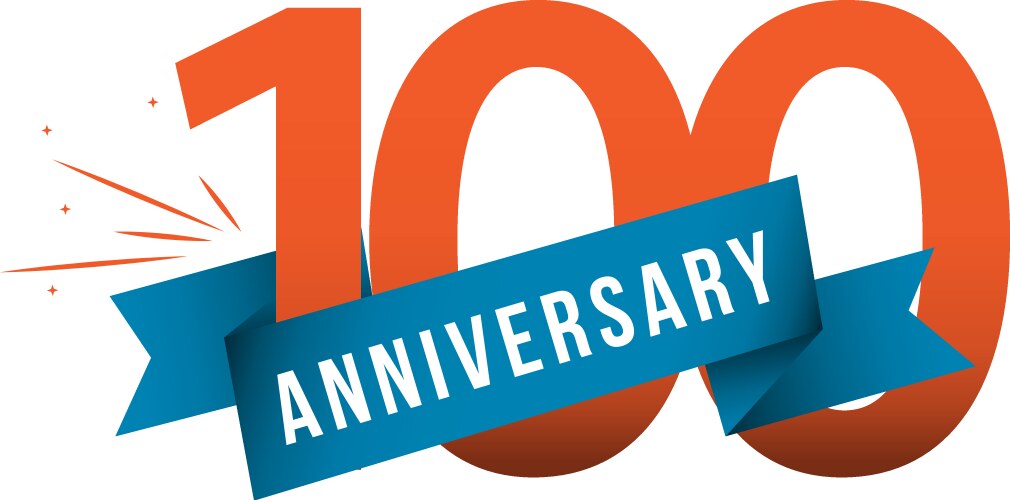 100 year anniversary logo template design Vector Image