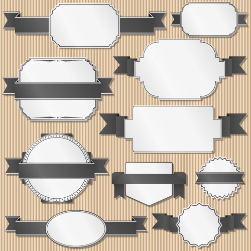 Vintage label frames old frame shapes decorative Vector Image