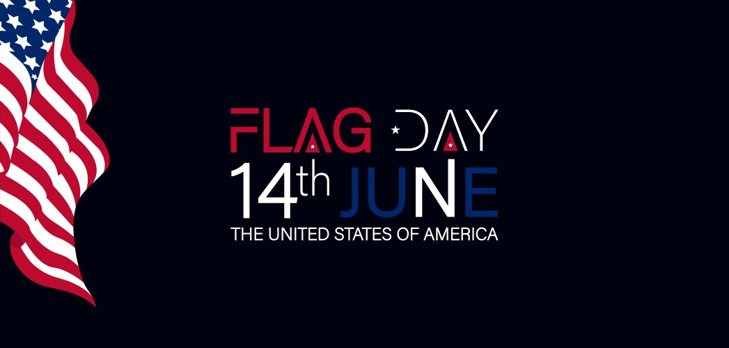 Celebrate flag day stunning design for june 14th Vector Image