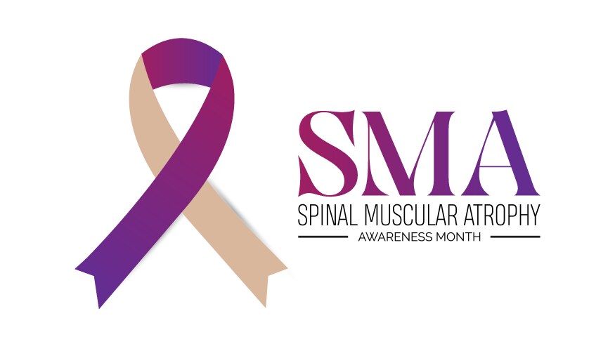 Spinal muscular atrophy awareness month Royalty Free Vector