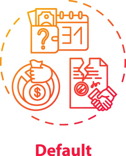 Default concept icon Royalty Free Vector Image