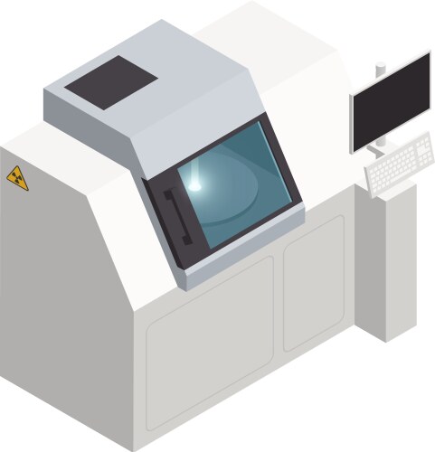 Semiconductor chip wheelbarrow composition Vector Image