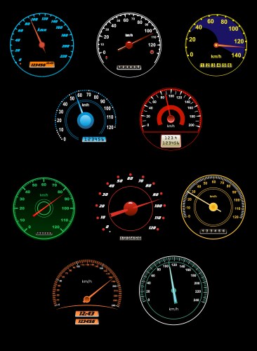 Internet speed meter dial with gauge and arrow Vector Image