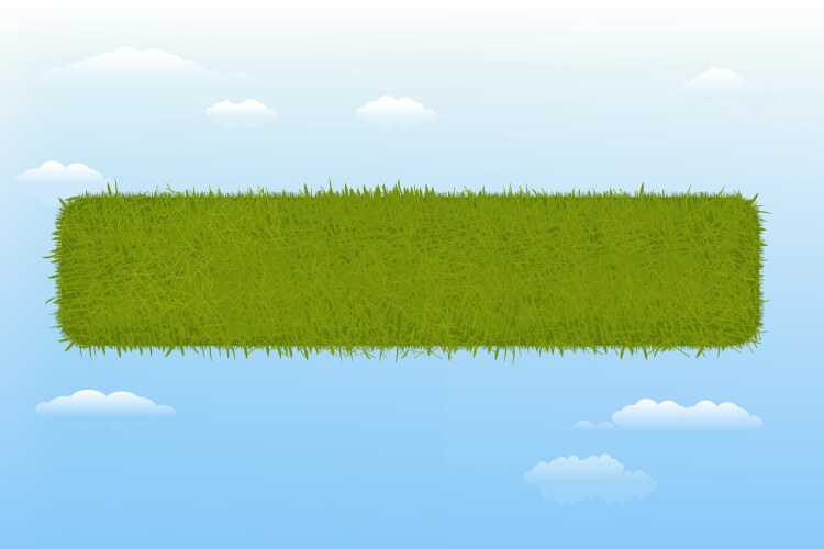 Grass lawn and white brick wall Royalty Free Vector Image
