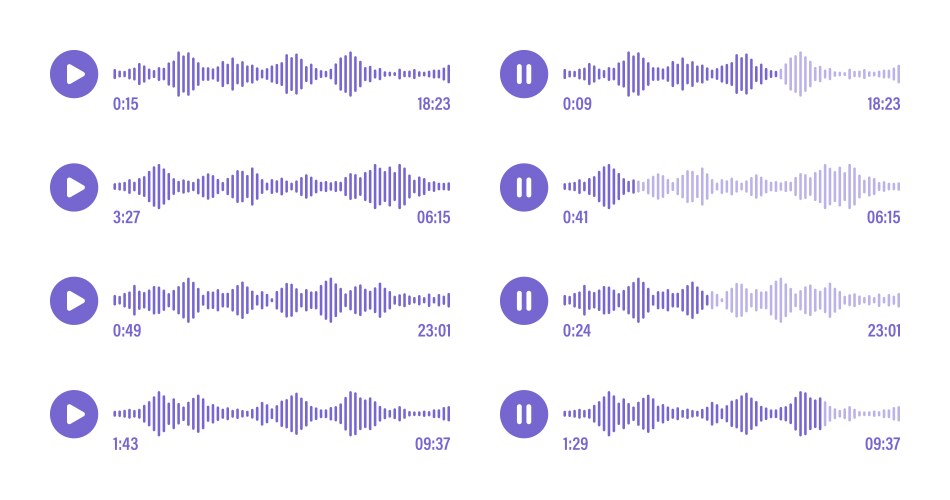 Voice message social media chat conversation Vector Image Voice message social media chat conversation Vector Image