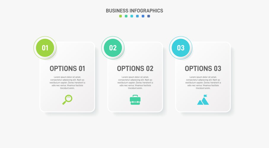 Horizontal progress bar featuring 3 arrow-shaped Vector Image