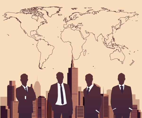 World model on a white background Royalty Free Vector Image