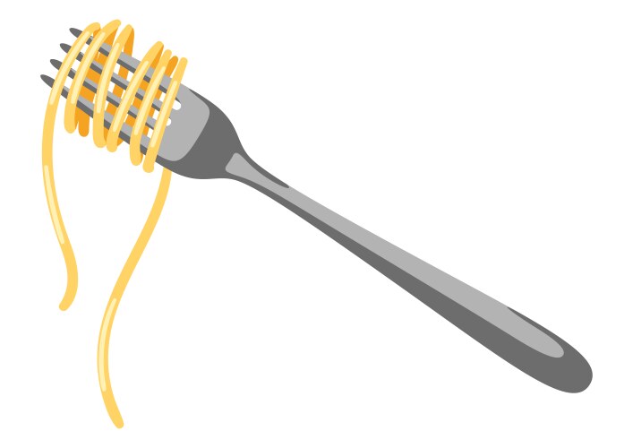 Italian pasta spaghetti on plate Royalty Free Vector Image