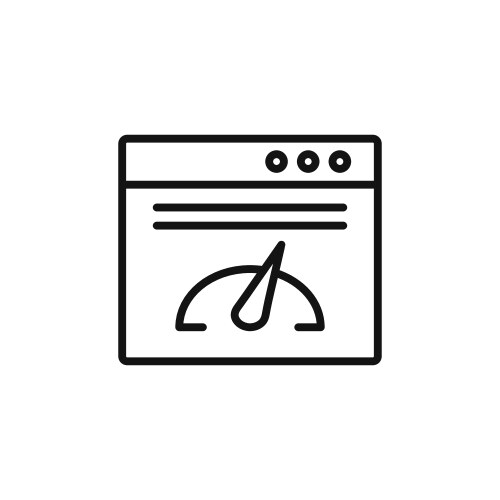 Network speed test logo sign outline Royalty Free Vector