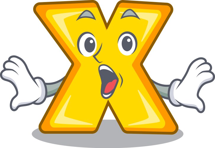 Cartoon cute math multiplication sign character Vector Image