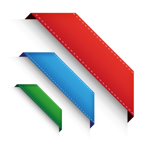 Elegant colorful ribbon banner Royalty Free Vector Image