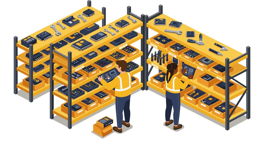 Warehouse Inventory Management – Royalty-Free Vector | VectorStock