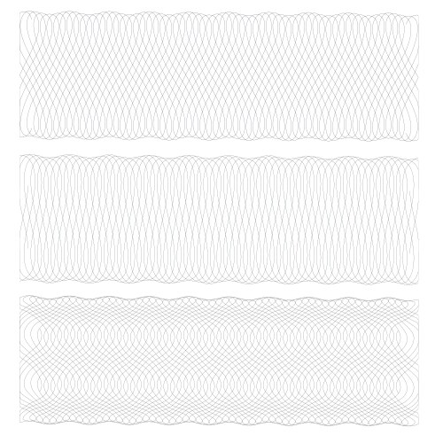 Template hologram watermark set circular pattern Vector Image