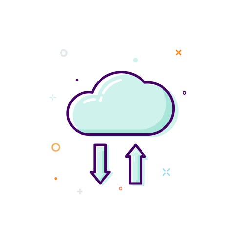 Data transformation blue gradient concept icon Vector Image