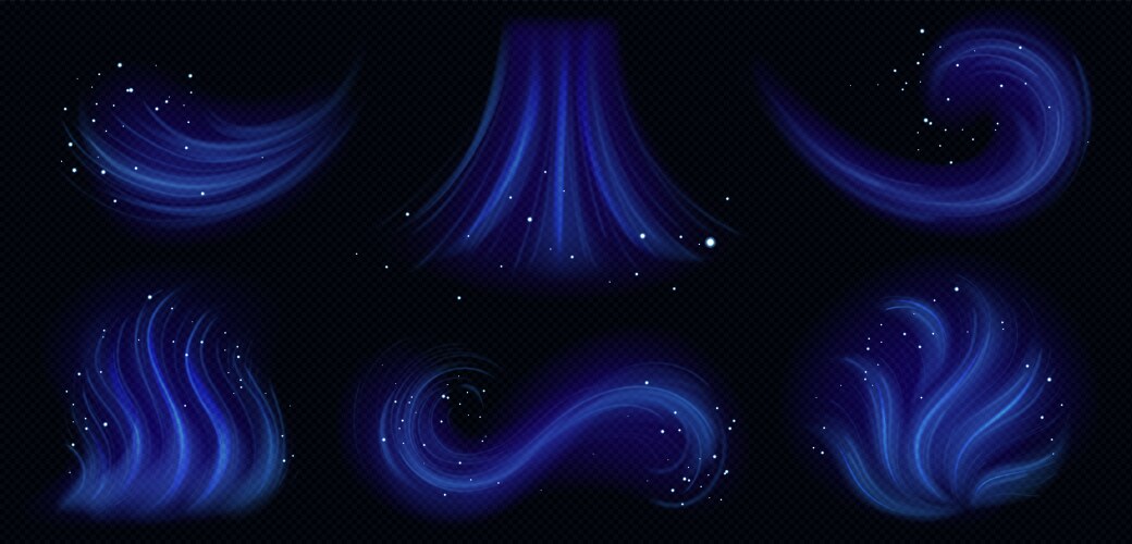 Cold wind with snow air flow effect winter Vector Image