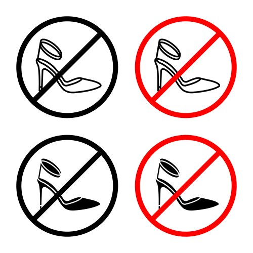 No footprint sign indicating prohibition Vector Image
