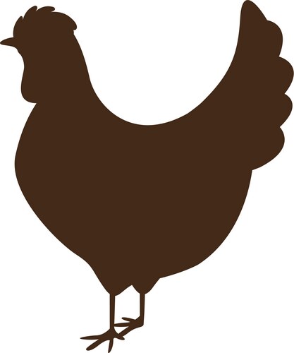 Black Chicken Silhouette - Open Wings – Royalty-Free Vector | VectorStock