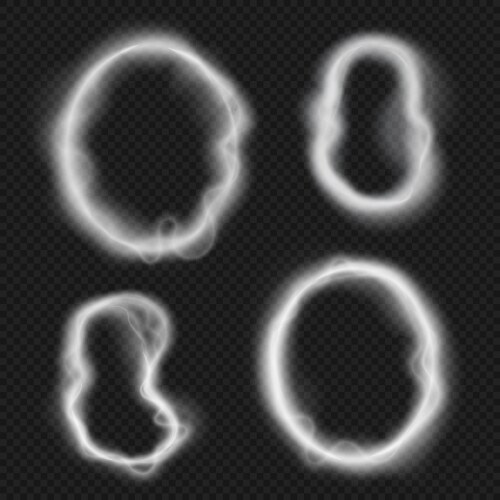 Realistic smoke ring isolated Royalty Free Vector Image