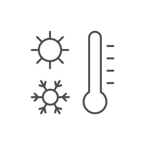 Thermostat icon on white Royalty Free Vector Image