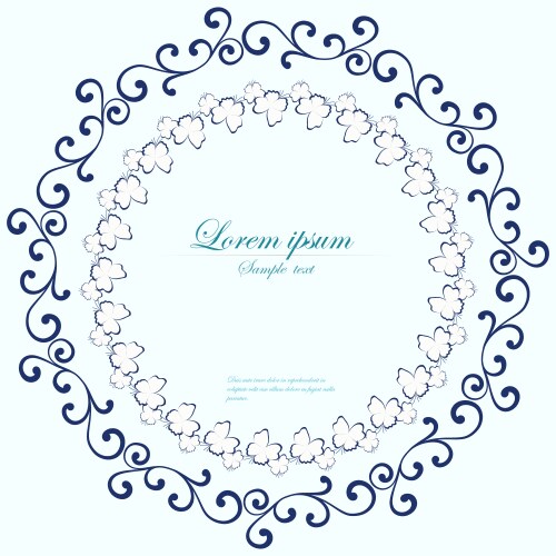 Ornament round frame Royalty Free Vector Image