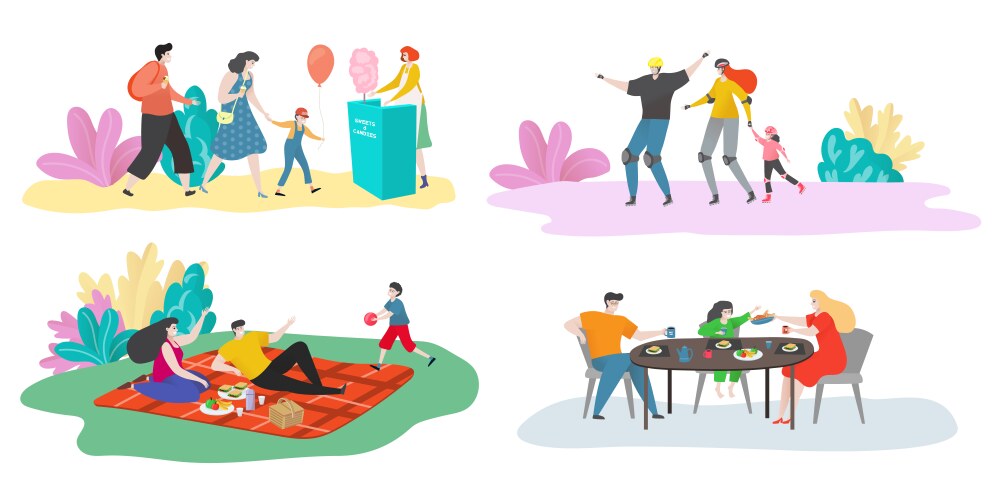 Font design for word fun times with happy kids Vector Image