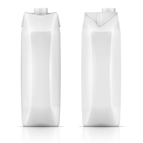 Drink carton boxes mockup Royalty Free Vector Image