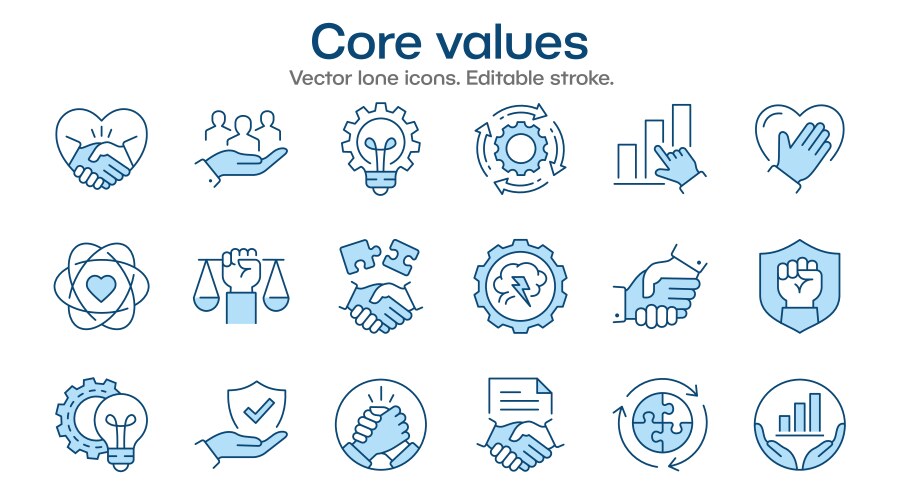 Doodle line icon set work business job search Vector Image