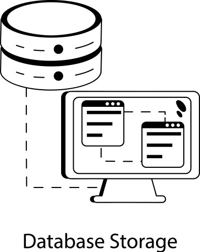 Sql database Royalty Free Vector Image - VectorStock