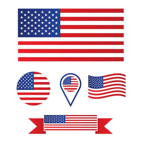 Uk and usa flags hanging together Royalty Free Vector Image