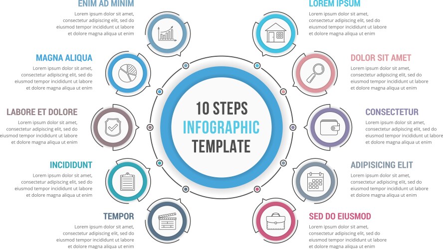10 Step Infographic Vector Images (over 11,000)